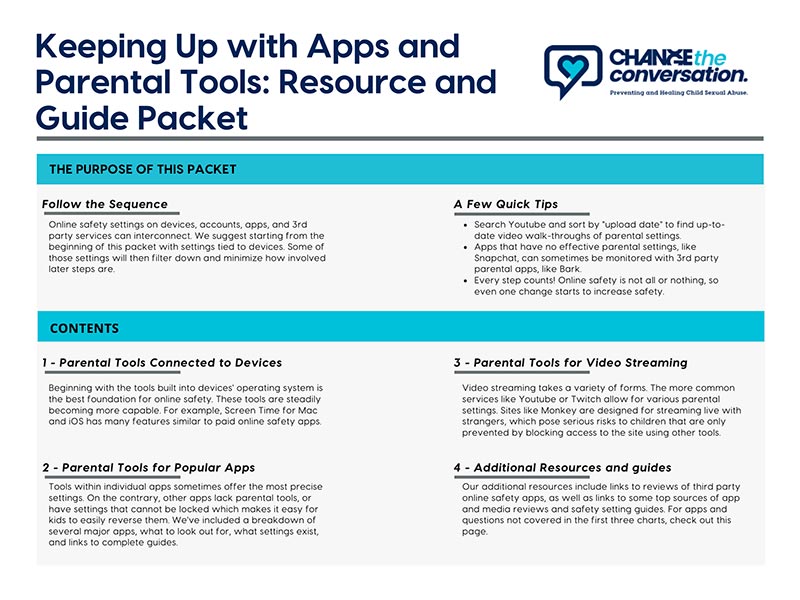 Keeping Up with Apps and Parental Tools Resource and Guide Packet ...